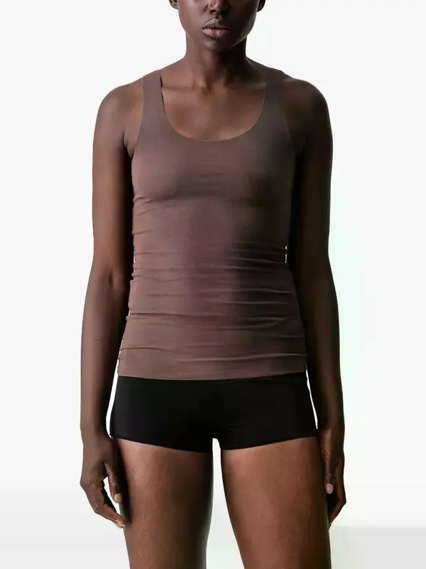 MAISON MARGIELA Signature Stitch-detail Sleeveless Top - Brown