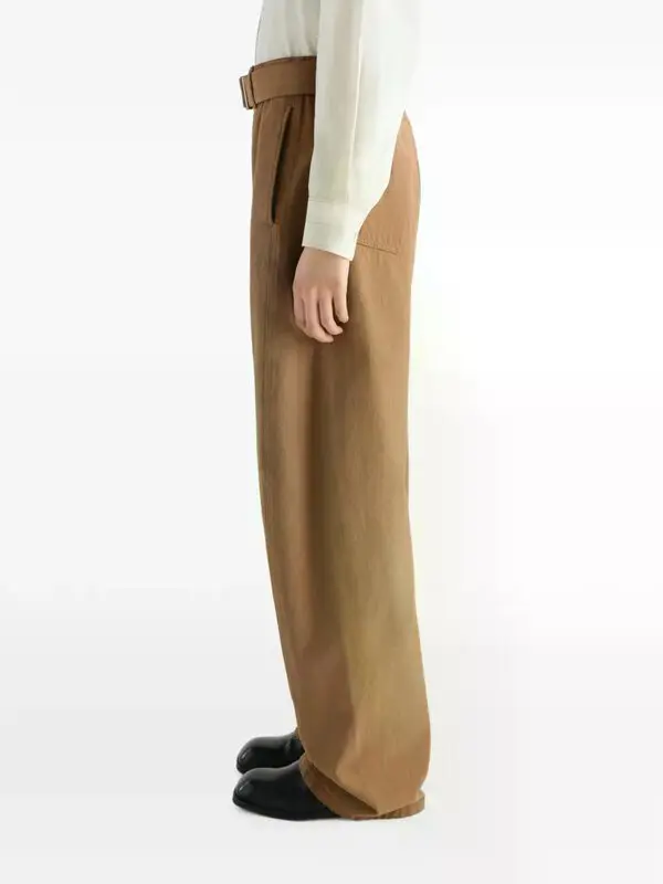 LEMAIRE Twisted Belted Pants In Dyed Heavy Broken Twill