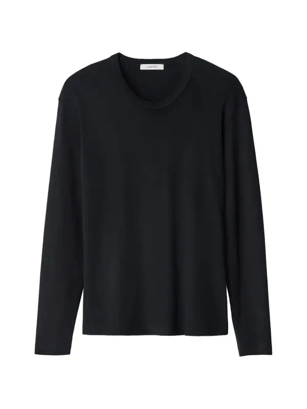 LEMAIRE Rib Long-sleeve Top In Jersey - Black