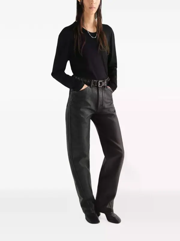 LEMAIRE Ribbed Long-sleeve T-shirt - Black