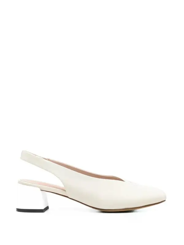 LINDA BAUMANN Slingback Block-heel Pumps - Neutrals
