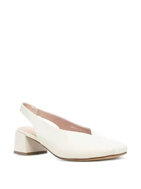 LINDA BAUMANN Slingback Block-heel Pumps - Neutrals