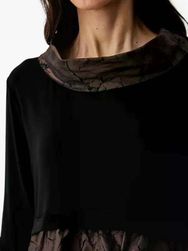 Joseph Ribkoff Marble-print Cowl Neck Mini Dress