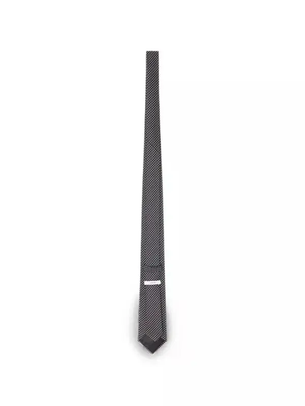 LARDINI Geometric-print Silk Tie