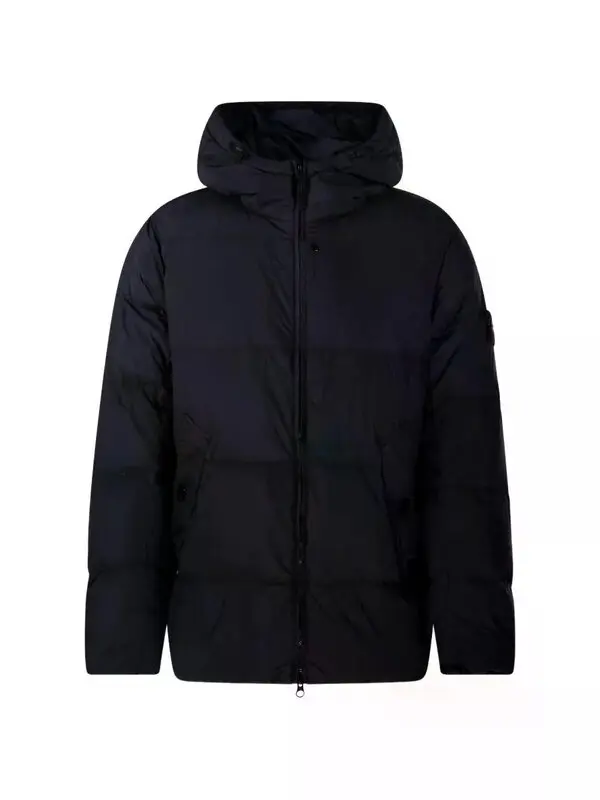 Stone Island Compass-badge Hooded Padded Coat - Black