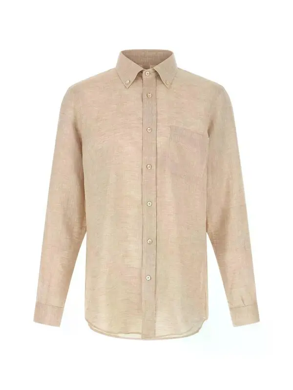 RIVIERA Button-down Linen Shirt - Neutrals
