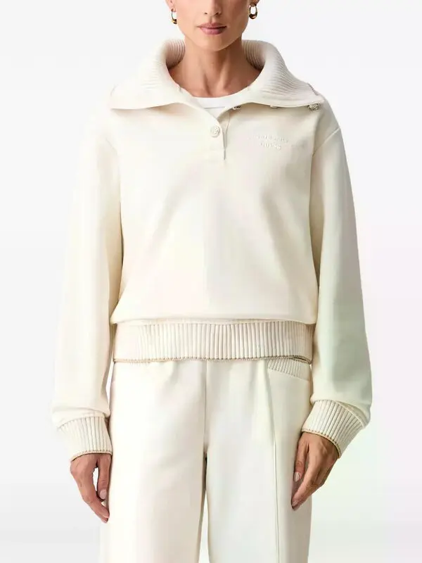 Guess X North Sails Logo-embroidered Sweatshirt - White