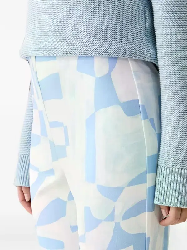 Joseph Ribkoff Abstract Print Cropped Trousers