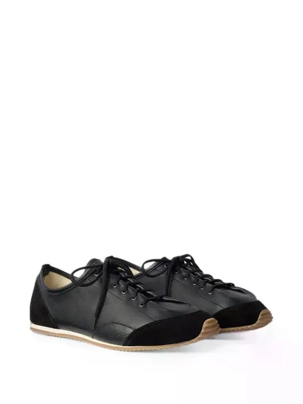 LEMAIRE Gummy Grips Sneakers In Mixed Leathers - Black