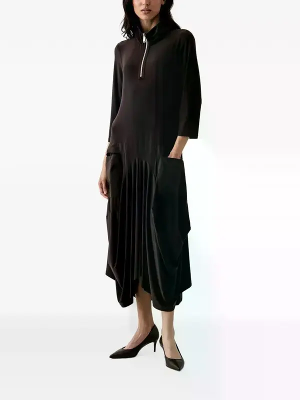 Joseph Ribkoff Quarter-zip Draped Midi Dress
