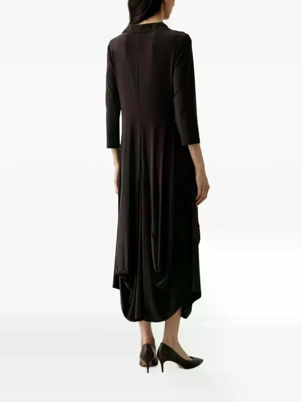 Joseph Ribkoff Quarter-zip Draped Midi Dress