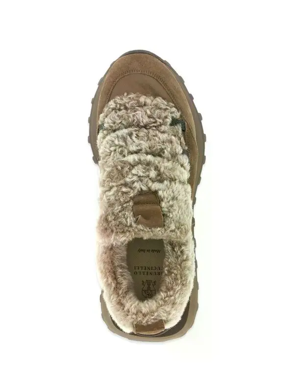 Brunello Cucinelli Monile Shearling-insert Sneakers