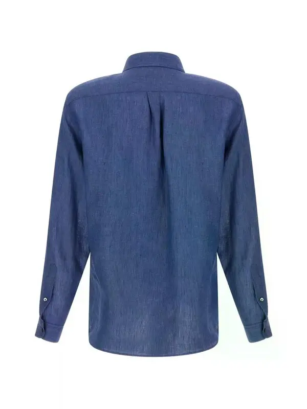 RIVIERA Button-down Linen Shirt - Blue