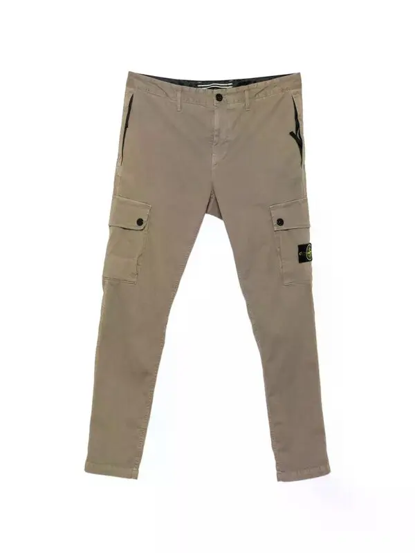 Stone Island Logo Patch Cargo Trousers - Green