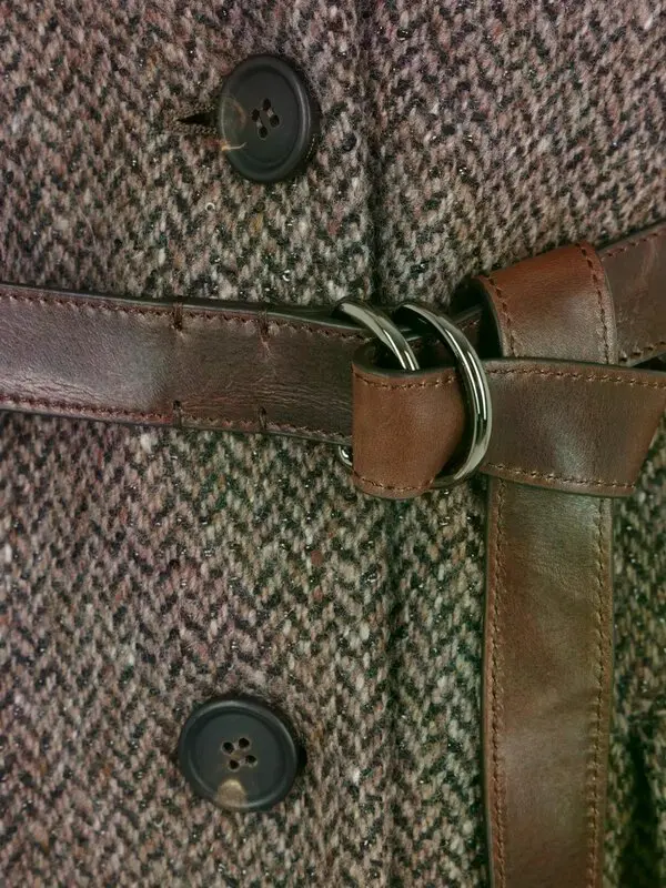 Brunello Cucinelli Herringbone Belted Vest