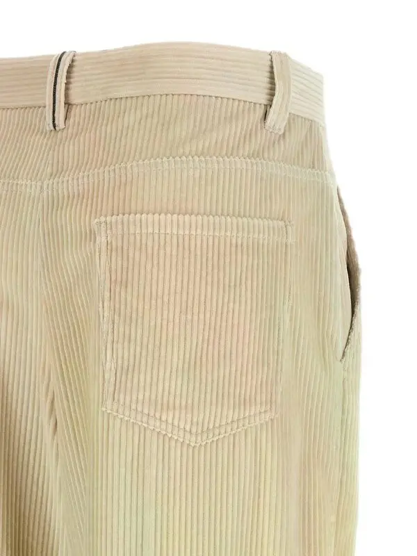 Brunello Cucinelli Monile Corduroy Wide-leg Trousers - Neutrals