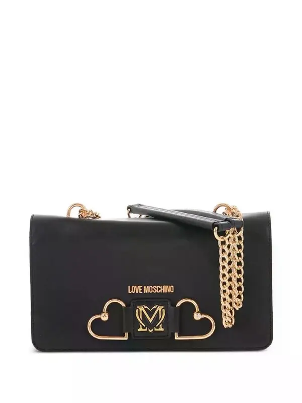 Moschino Heart Shoulder Bag - Black