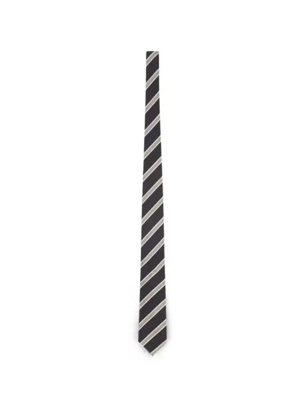 LARDINI Striped Silk Tie