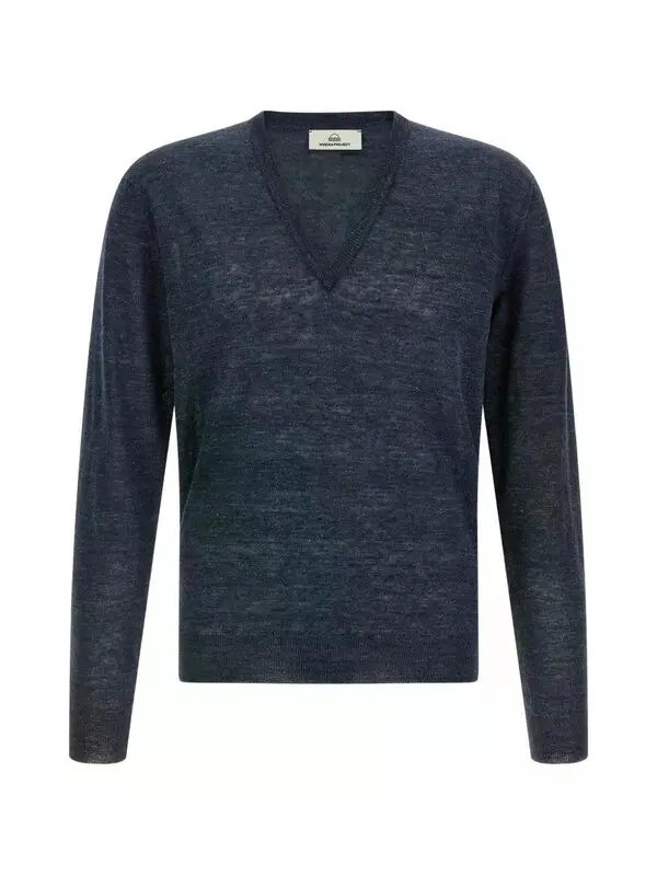 RIVIERA Melange V-neck Sweater - Blue