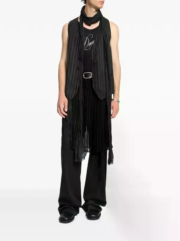 ANN DEMEULEMEESTER Striped Satin Waistcoat