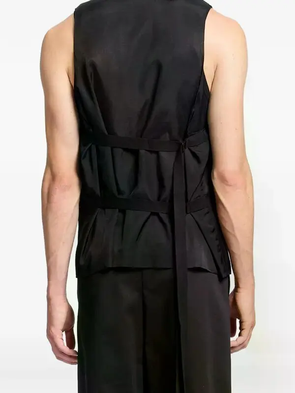 ANN DEMEULEMEESTER Striped Satin Waistcoat