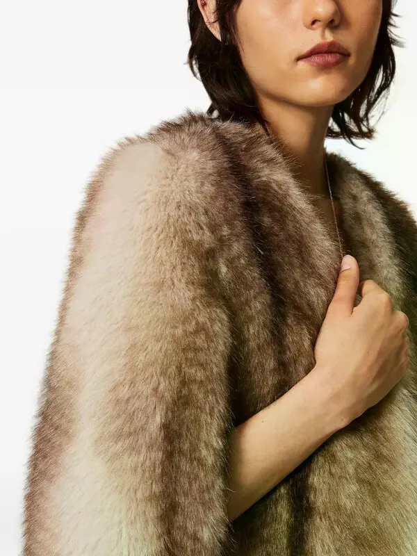 TWINSET Faux-fur Cape Jacket