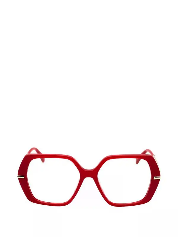 Max Mara Octagon Frame Glasses - Red