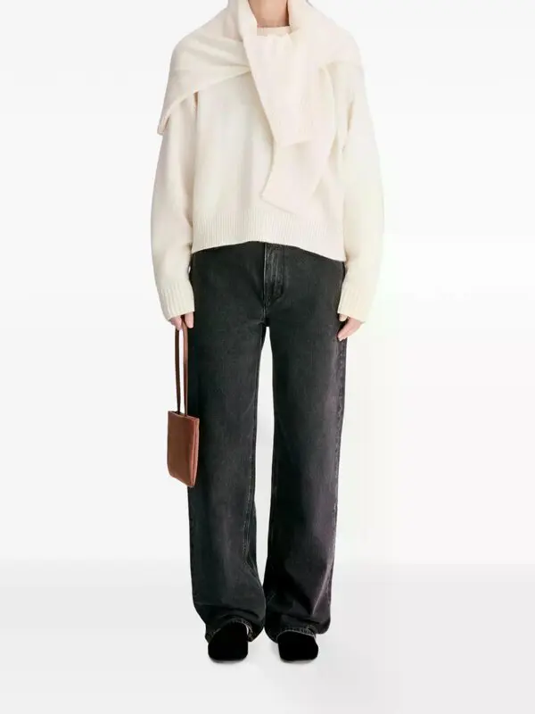 Loulou De Saison Breha Crew-neck Sweater - White