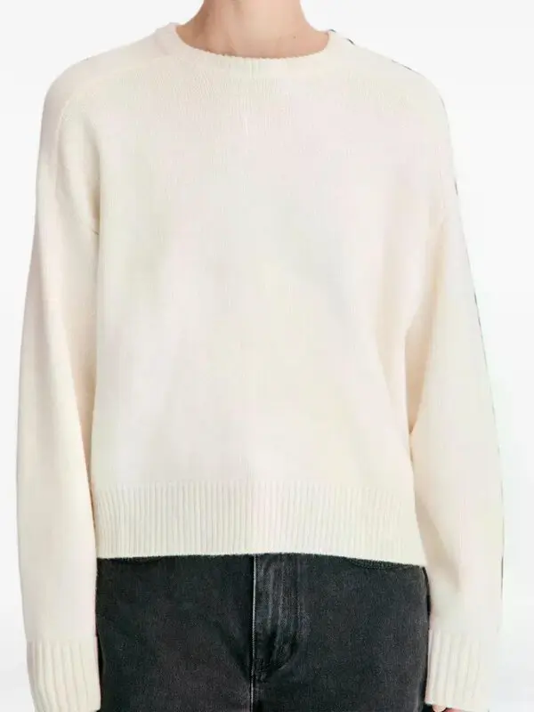 Loulou De Saison Breha Crew-neck Sweater - White