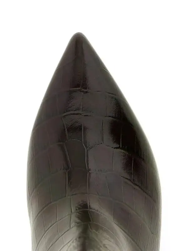 Paris Texas Croc-effect Leather Boots