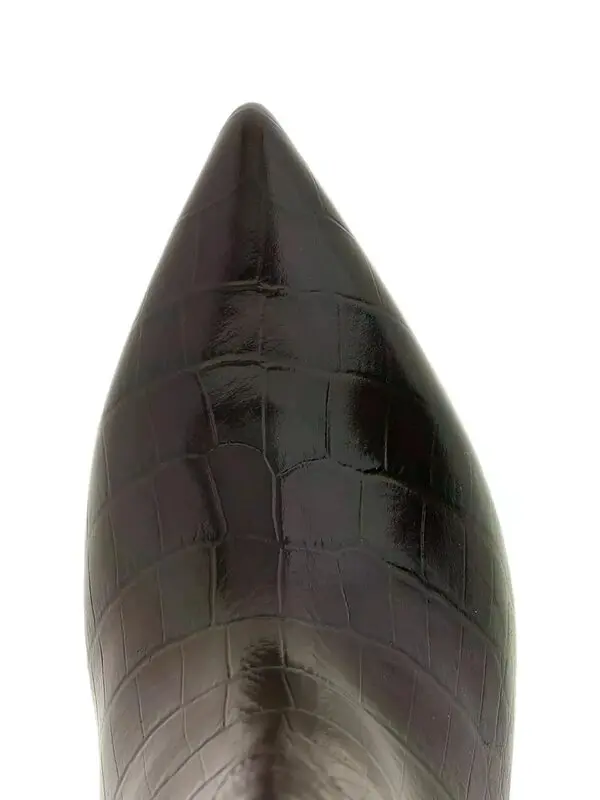 Paris Texas Croc-effect Leather Stiletto Boots