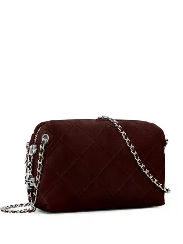Tory Burch Fleming Suede Soft Crossbody Bag - Red