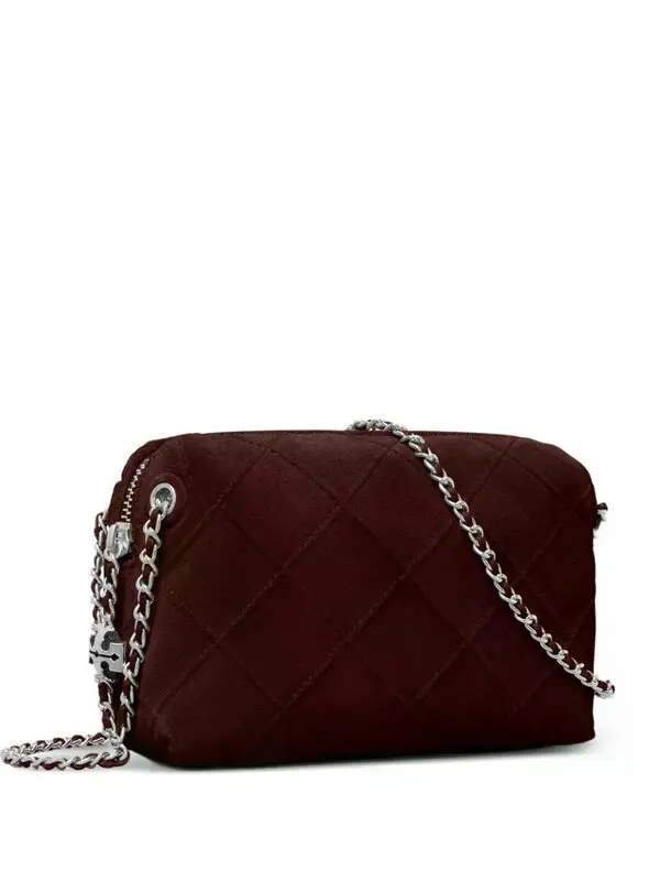 Tory Burch Fleming Suede Soft Crossbody Bag - Red