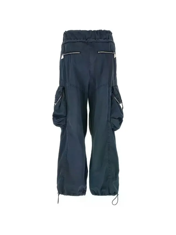 Attico Draped Parachute Cargo Pants - Blue