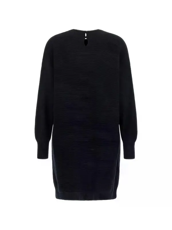 Brunello Cucinelli Monile Ribbed-knit Mini Dress - Black