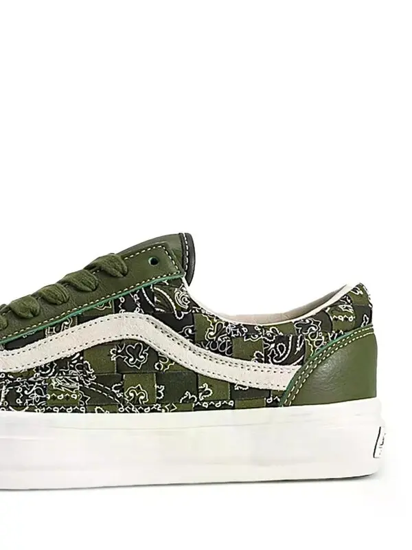 VANS Old Skool 36 Bandana Print Sneakers - Green