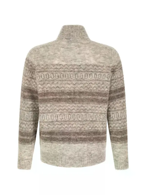 Brunello Cucinelli Nordic Jacquard Zip-up Cardigan