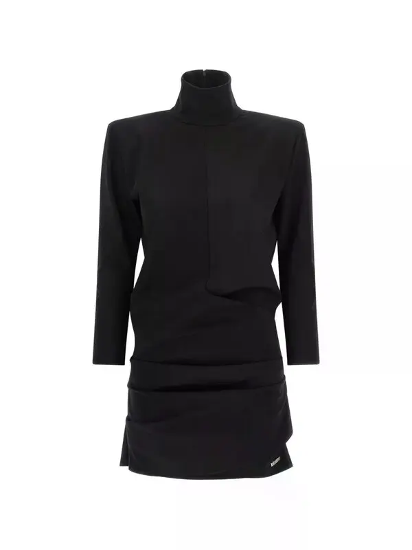 Attico Cut-ou Draped Mini Dress - Black