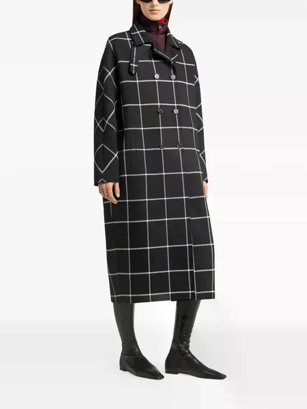 COURREGES Checked Double-breasted Coat