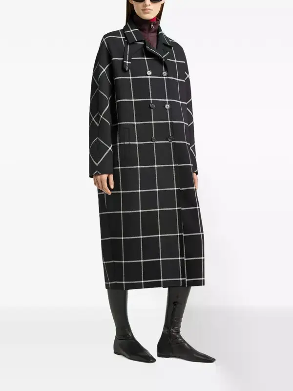 COURREGES Checked Double-breasted Coat