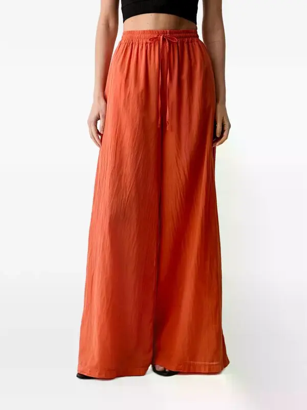 VICOLO Drawstring Wide-leg Trousers - Orange