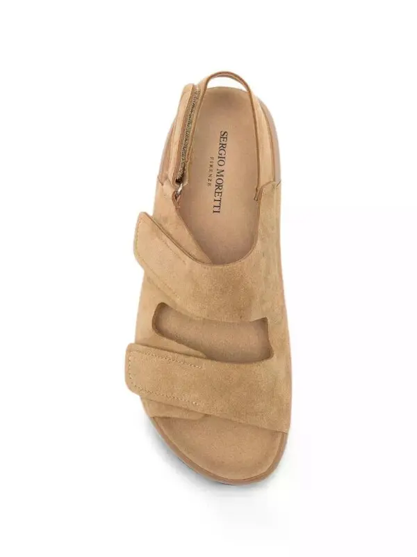 SERGIO MORETTI FIRENZE Touch-strap Suede Sandals