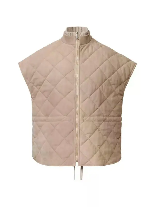 Fabiana Filippi Quilted High-neck Gilet - Neutrals