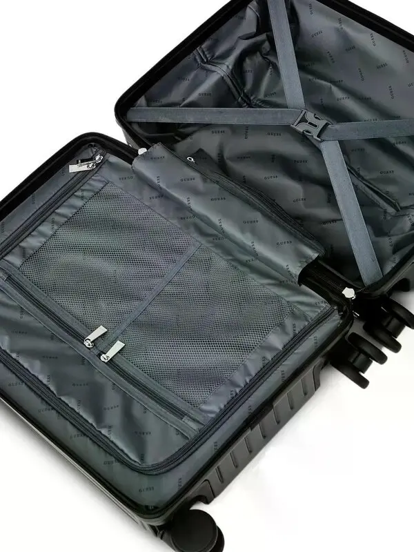 Guess Logo Plaque Suitcase - Black