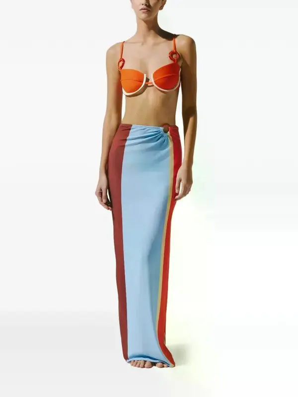 BAOBAB Ruched Maxi Skirt With Ring Hardware