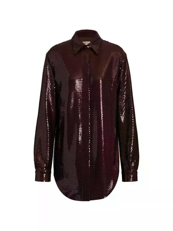 Alberta Ferretti Sequin Shirt - Brown