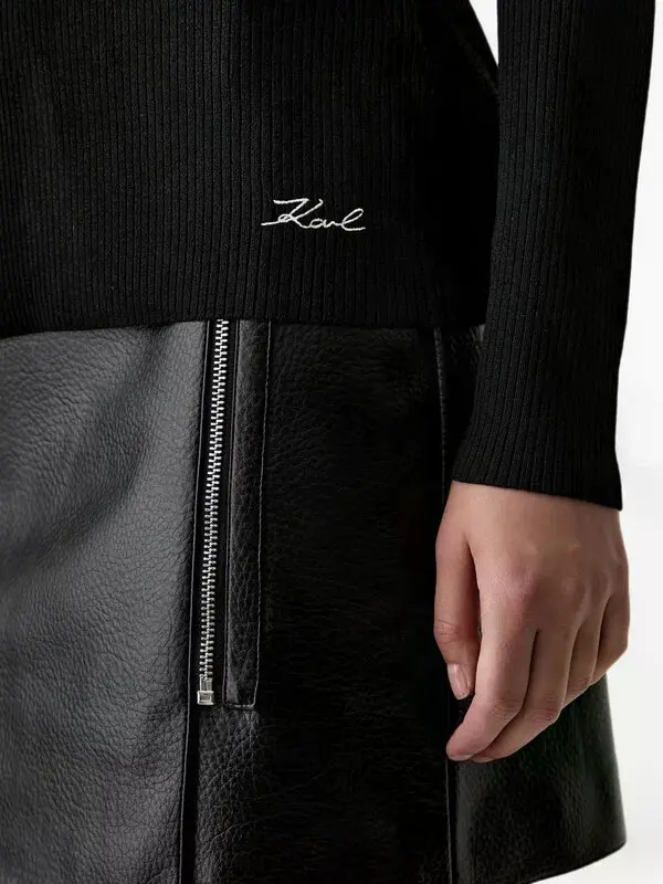 Karl Lagerfeld Asymmetric Skirt With Zip Detail