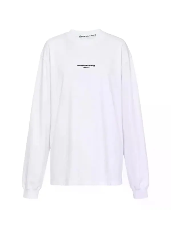 Alexander Wang Logo-print Long-sleeve T-shirt - White