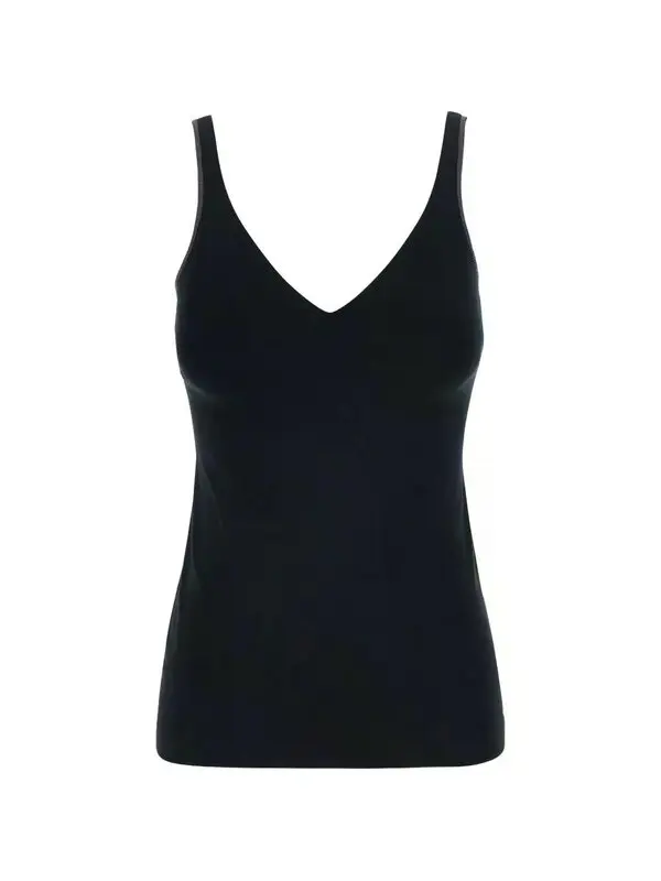 Brunello Cucinelli Monili-trim V-neck Vest Top - Black