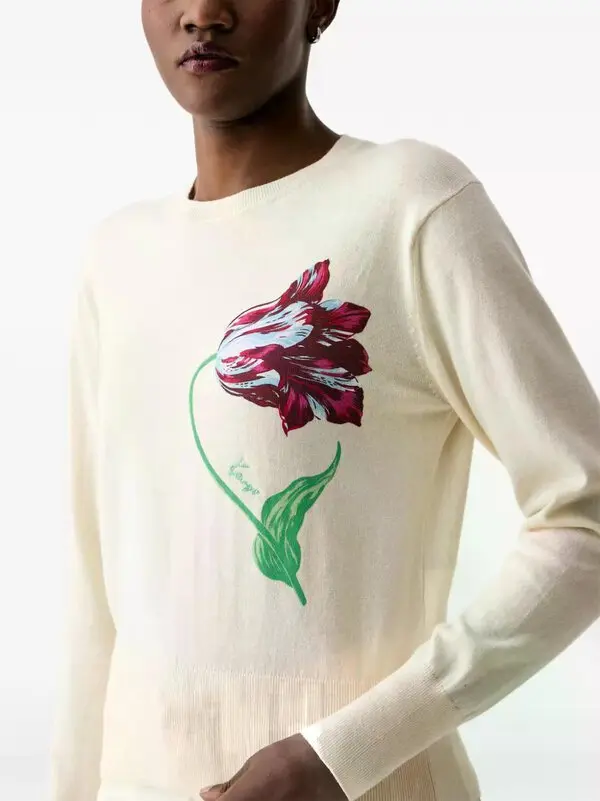 Kenzo Floral Intarsia Knit Sweater